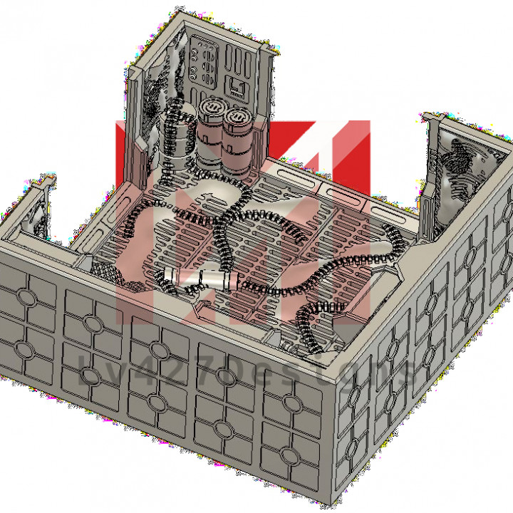 3D Printable Sci Fi Alien Corridor - Corner#2 by Mark