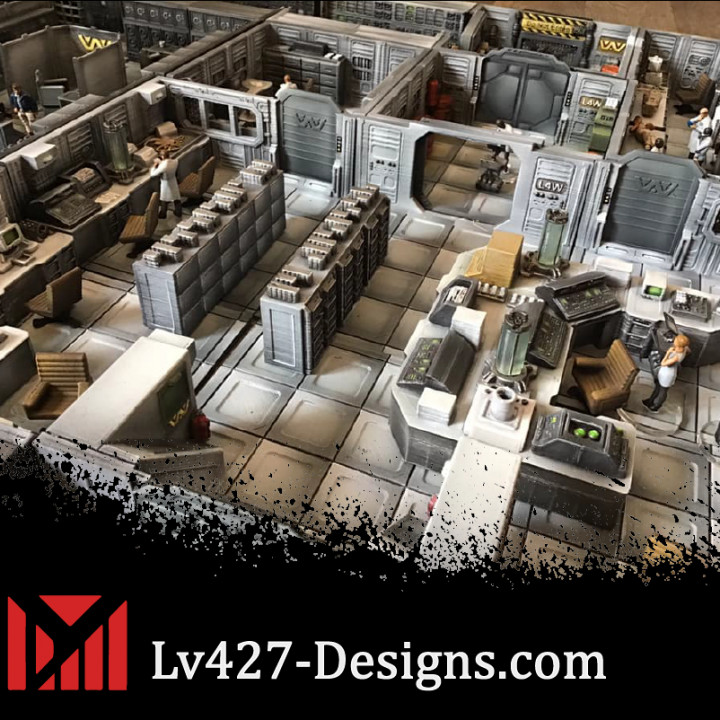 3D Printable Sci Fi Alien Corridor - Corner#2 by Mark