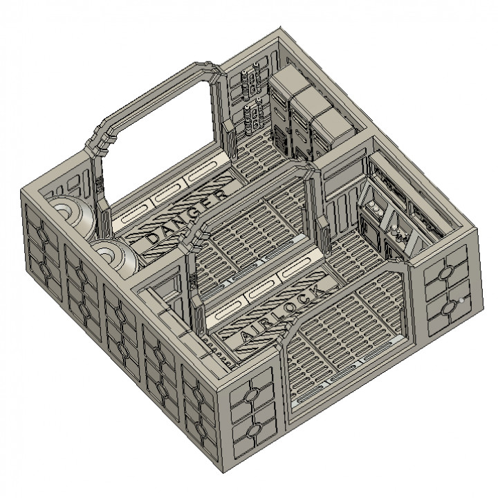 3D Printable Sci Fi Corridor - Airlock by Mark