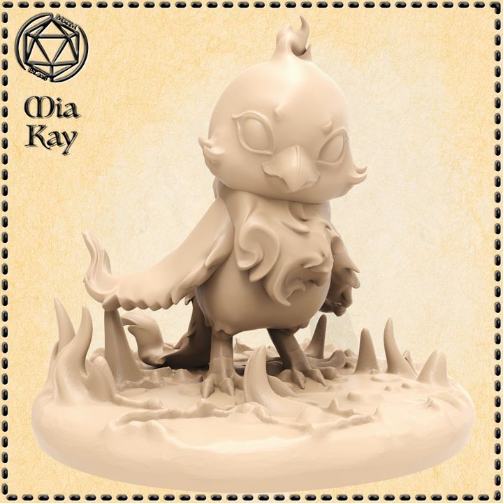3D Printable Baby Phoenix by M3DM