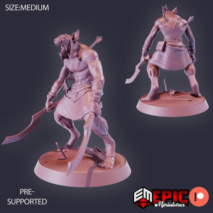 3D Printable Catfolk Sphynx Undying Warrior / Feline Warrior / Desert ...