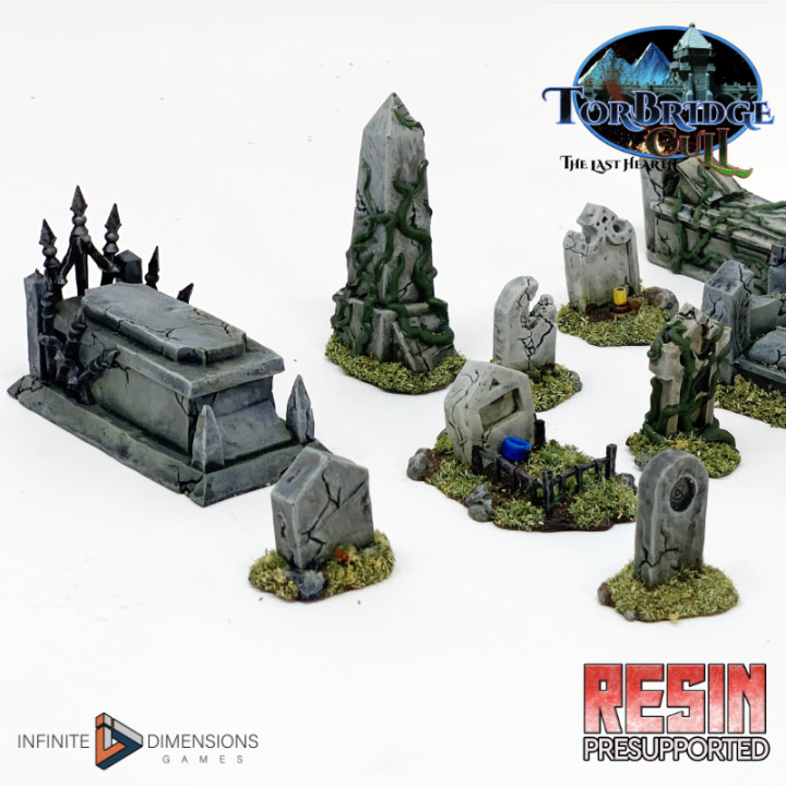 3D Printable Gravestones by Infinite Dimensions Games