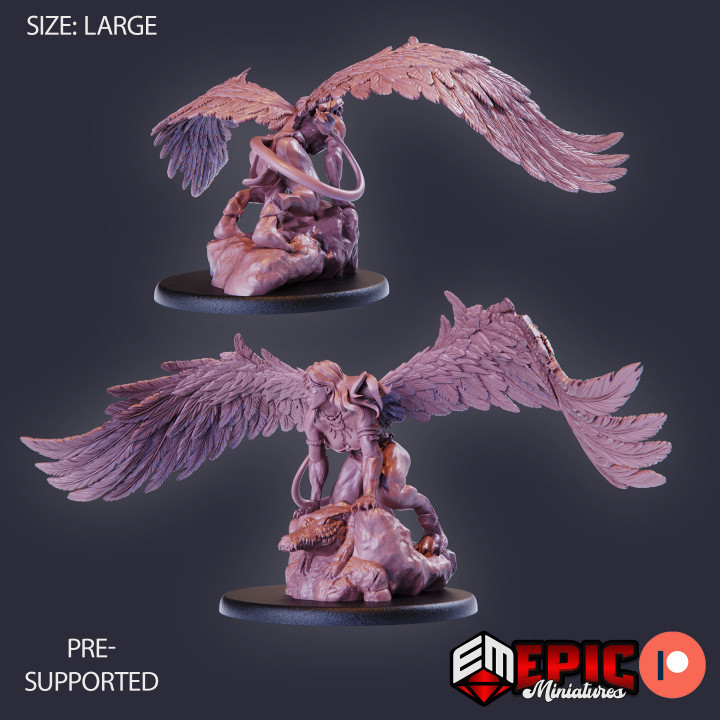 3D Printable Gynosphinx Lurking / Female Sphinx / Dune Monster ...