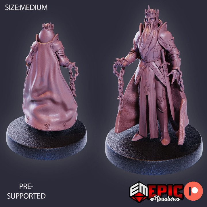 3D Printable Revenant King Set / Undead Leader / Chained Ghost Monarch ...