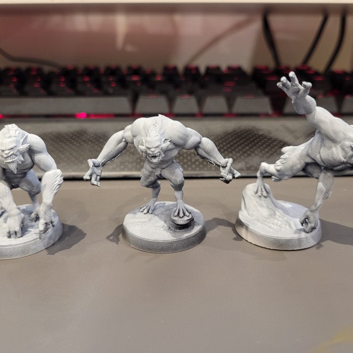 3D Printable Quaggoths - 3 versions [Pre-supported] by Byzantur Minis