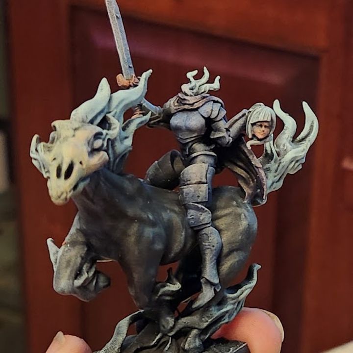 3D Print of Dullahan with nightmare horse monster girl by thechessenips