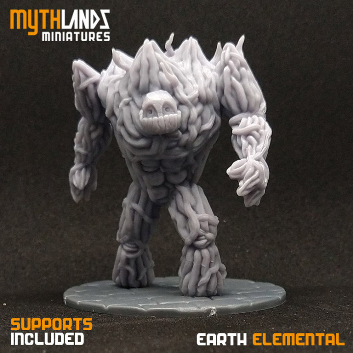 3D Printable Earth Elemental by Mythlands Miniatures