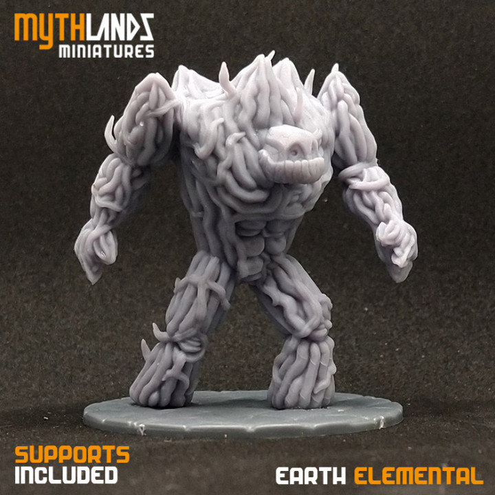 3D Printable Earth Elemental by Mythlands Miniatures