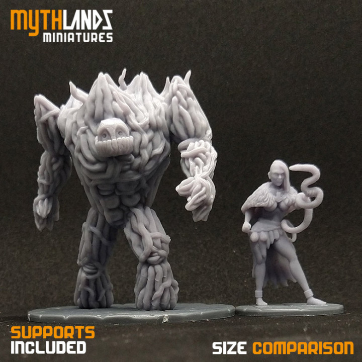 3D Printable Earth Elemental by Mythlands Miniatures