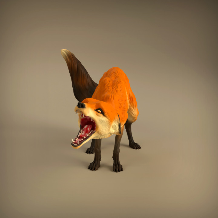 3D Printable Red Fox by Animal Den Miniatures