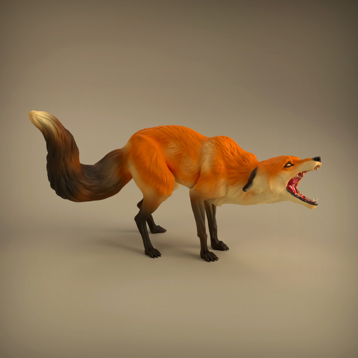 3D Printable Red Fox by Animal Den Miniatures