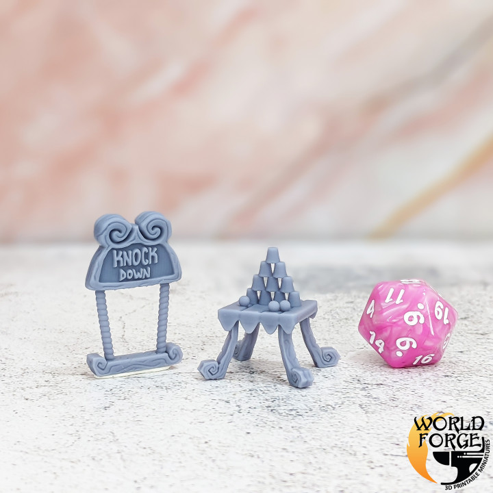 3D Printable Carnival Games - Terrain by World Forge Miniatures