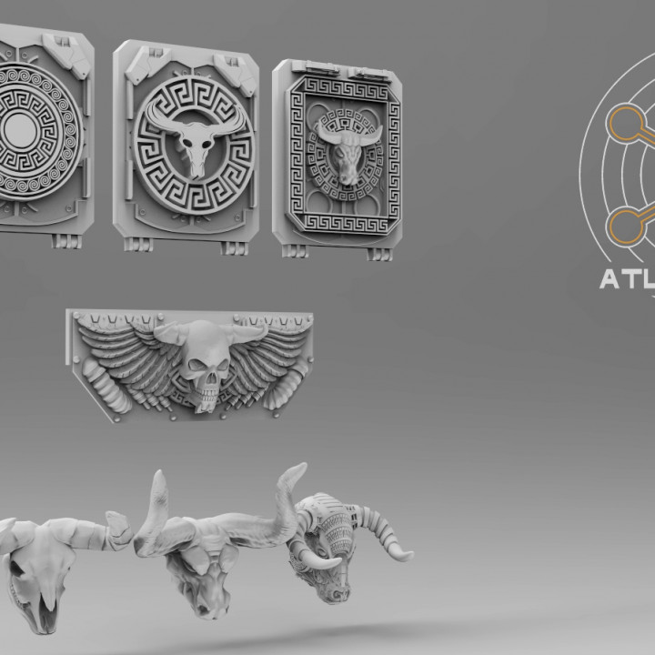 3D Printable Minoan Vehicle Ornaments by Atlan Forge