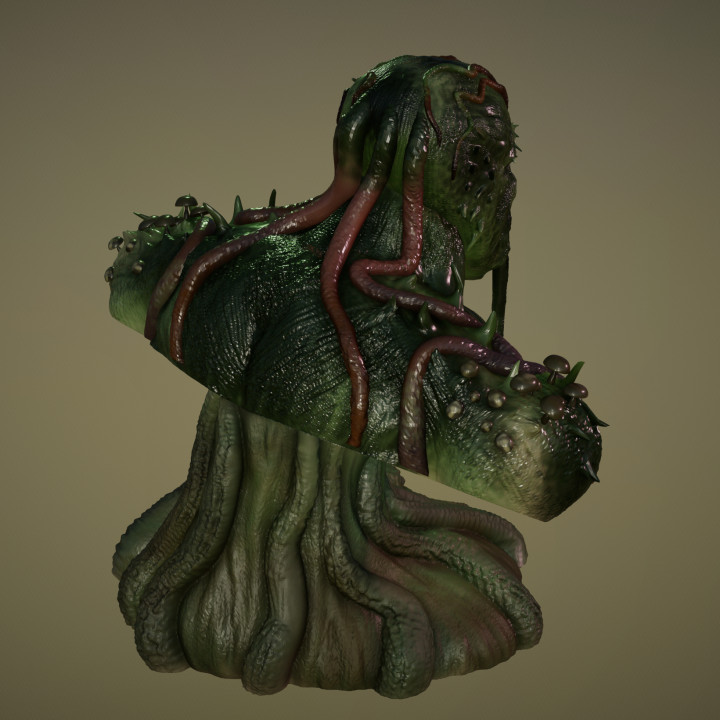 3D Printable Swamp Thing Bust by Manuel Esteban