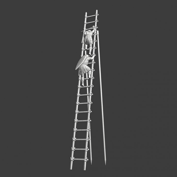 3D Printable Medieval siege ladder with crew by Northern Crusades ...