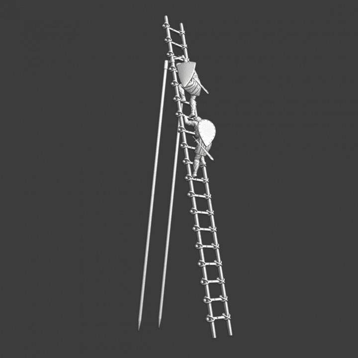 3D Printable Medieval siege ladder with crew by Northern Crusades ...