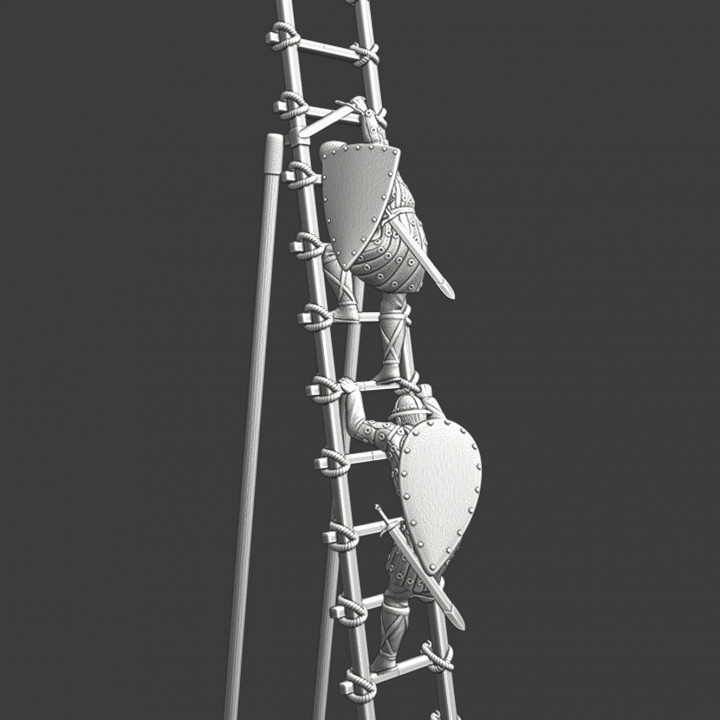 3D Printable Medieval siege ladder with crew by Northern Crusades ...