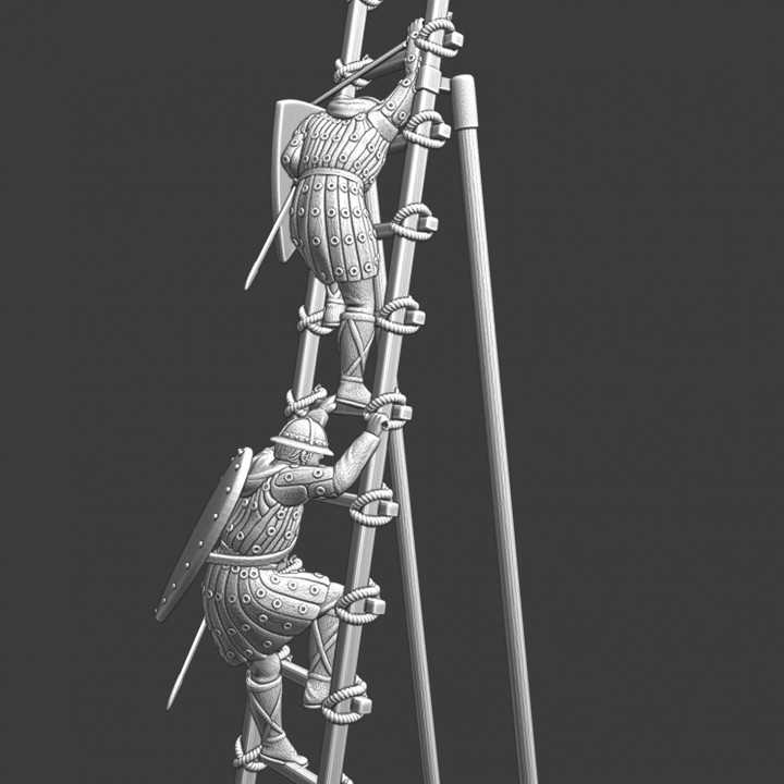 3D Printable Medieval siege ladder with crew by Northern Crusades ...