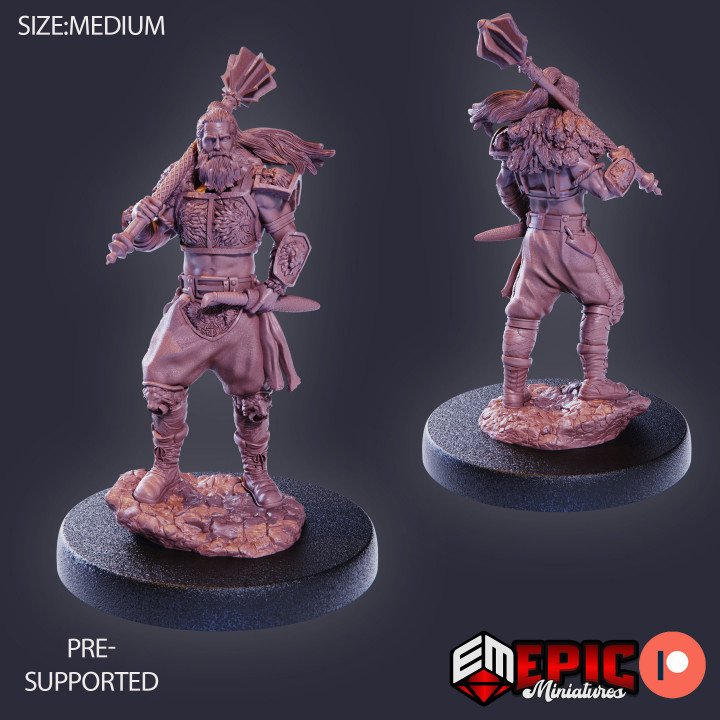 3D Printable Legendary Warrior Mace / Viking Fighter / Human Barbarian ...