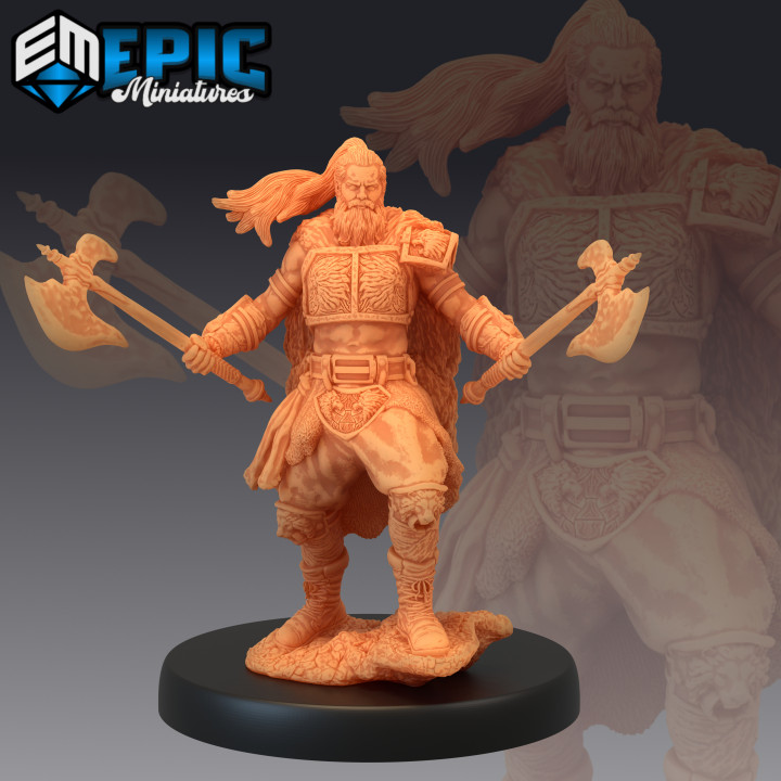 3D Printable Legendary Warrior Axe / Viking Fighter / Human Barbarian ...