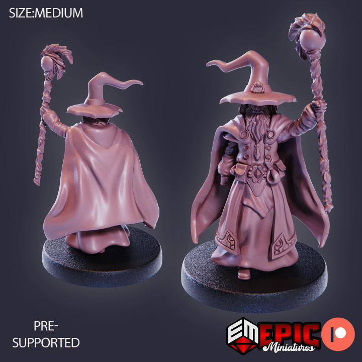 3D Printable Gray Wizard / Human Sorcerer / Wise Magician by Epic ...