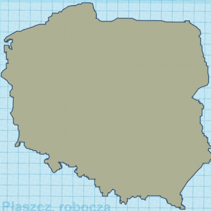 3D Printable map of poland by Kuba