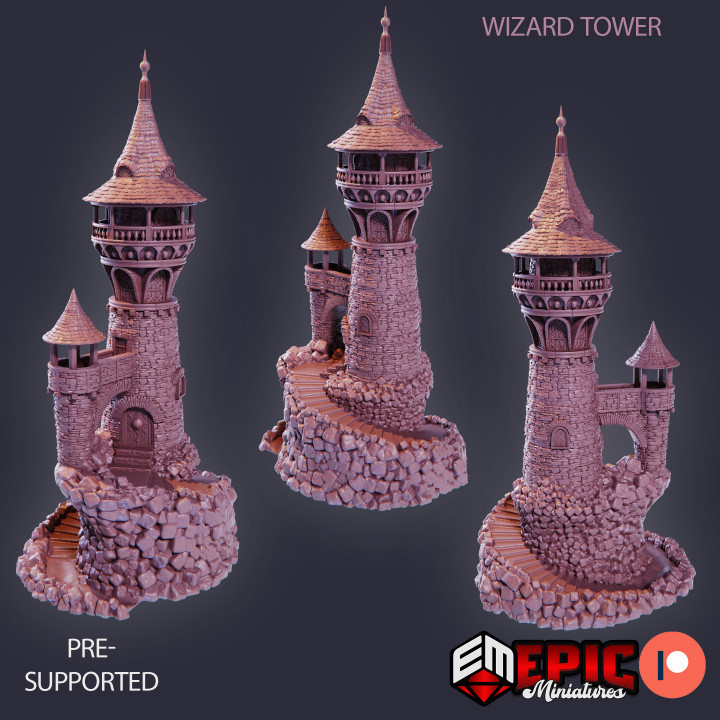 3D Printable Wizard Tower / Sorcerer Hideout / Magician Building ...