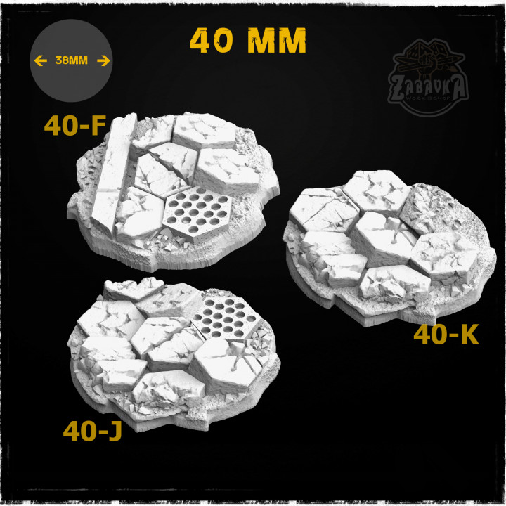 3D Printable Hex Tiles Base Toppers by Zabavka Workshop