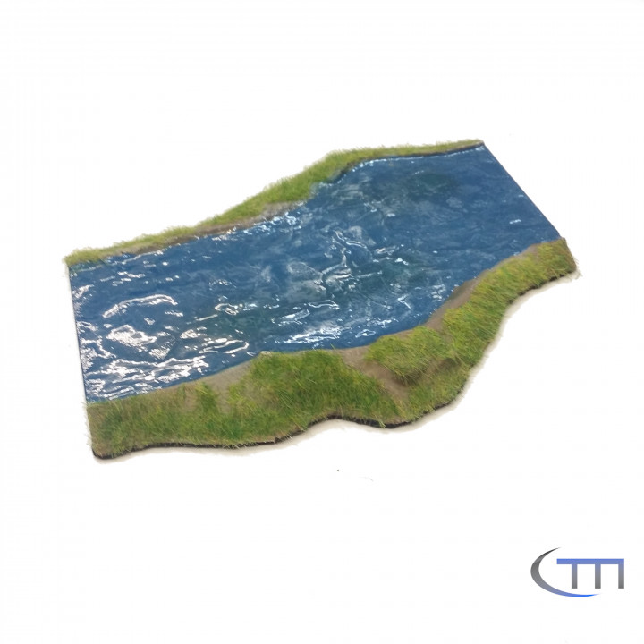 3D Printable Straight 1 modular river by Jörg Cappel