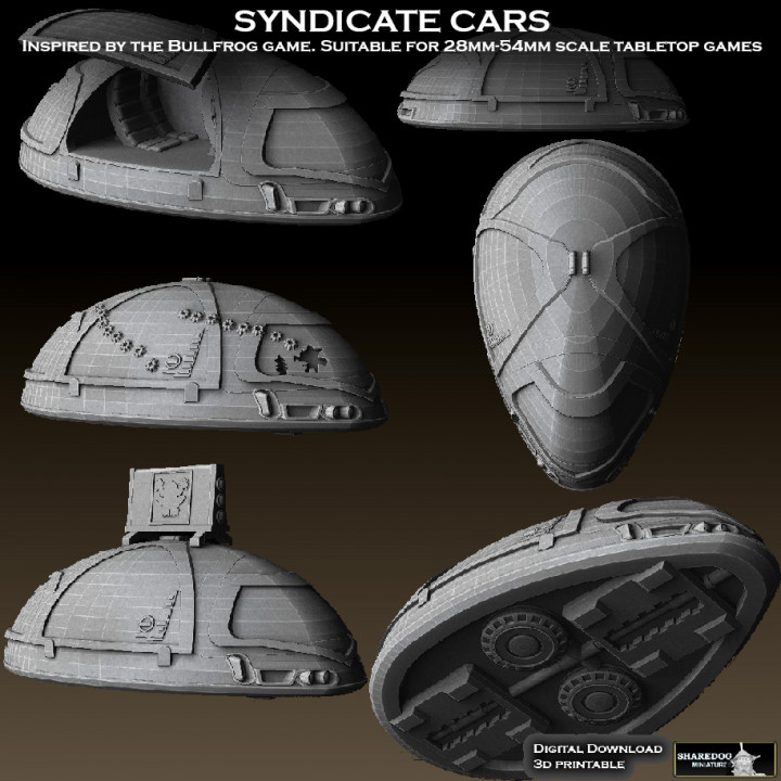 3D Printable Syndicate Car by Sharedog Miniatures