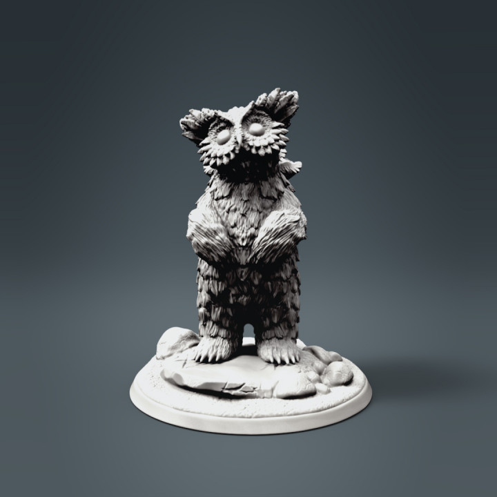 3D Printable Baby polar owlbear by clynche art