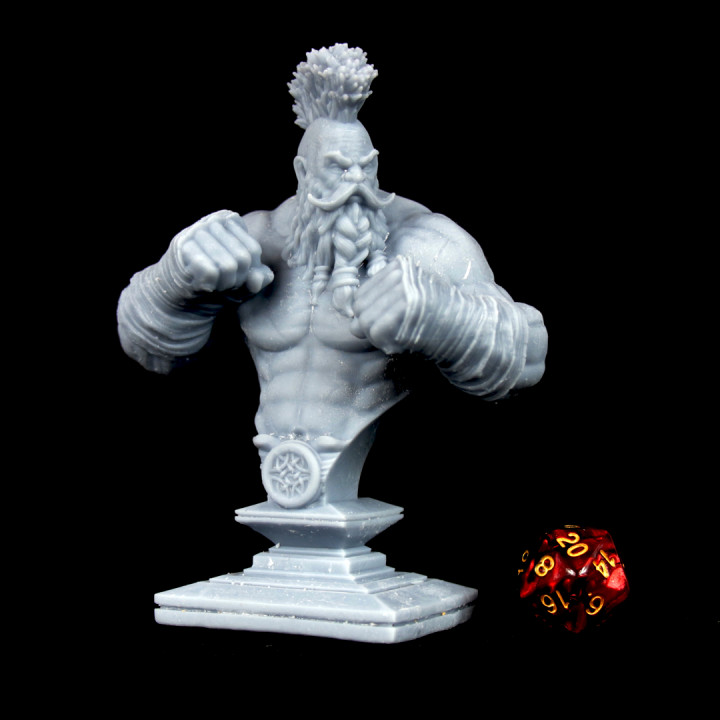 3D Printable Dwarf Bust by clynche art
