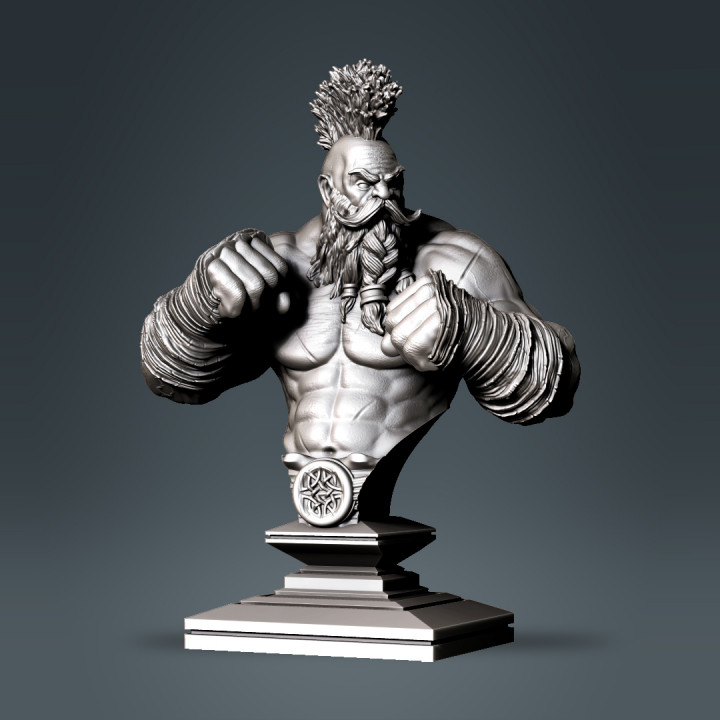 3D Printable Dwarf Bust by clynche art