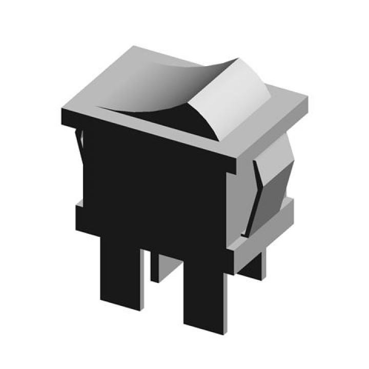 3D Printable Miniature Rocker Switch - A8L by Trace