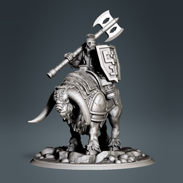 3D Printable Dwarf mount 3 poses by clynche art