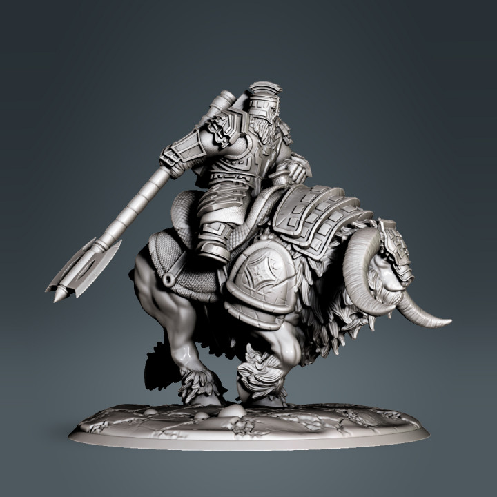3D Printable Dwarf mount 3 poses by clynche art