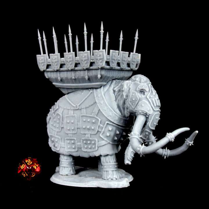 3D Printable Mammoth armor platform by clynche art