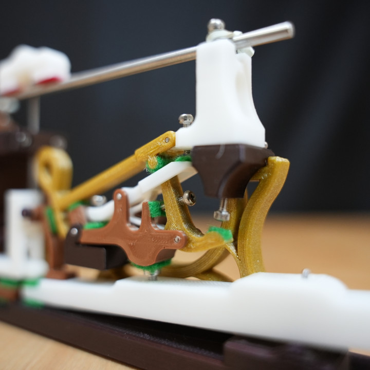3D Printable Grand Piano Action Model - Single Key by Dan