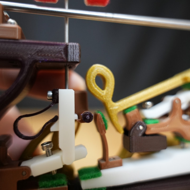3D Printable Grand Piano Action Model - Single Key by Dan