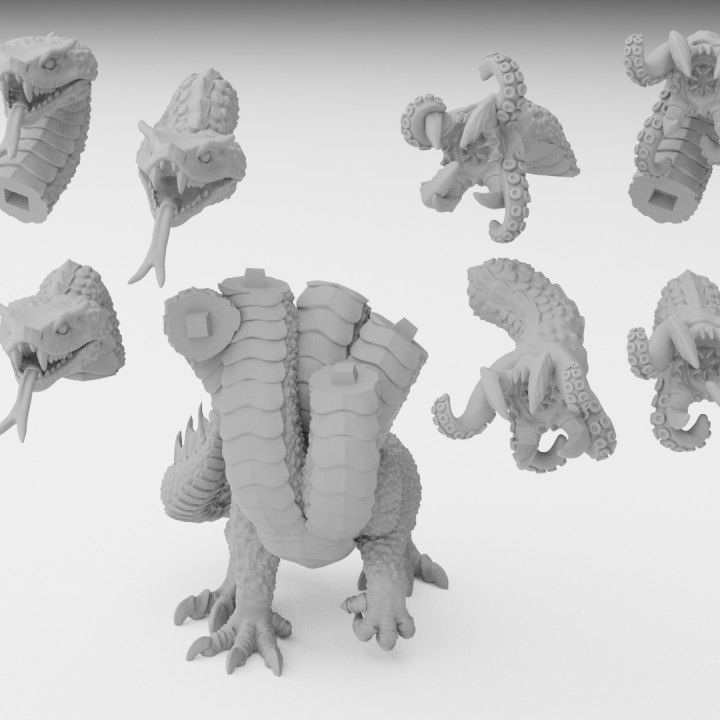 3D Printable Hydra Miniature (32mm, modular) by Juhász Gergely