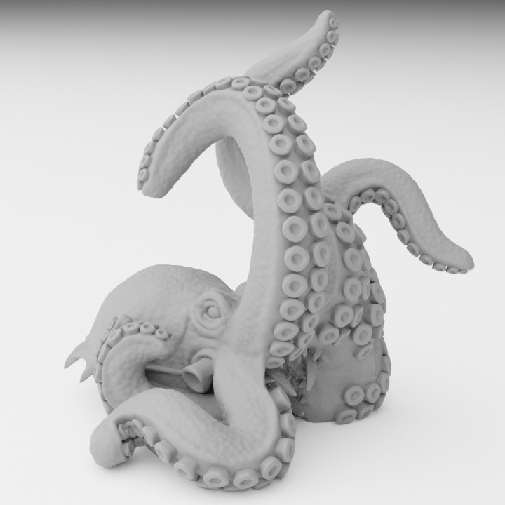 3D Printable Kraken Miniature (32mm) by Juhász Gergely