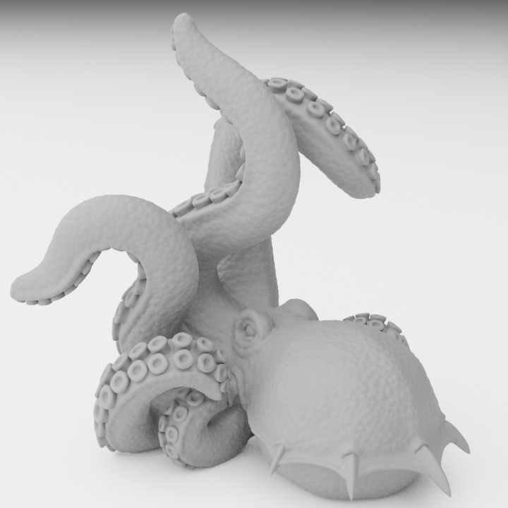 3D Printable Kraken Miniature (32mm) by Juhász Gergely
