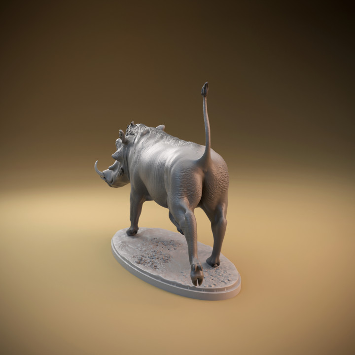 3D Printable Warthog - pre supported by Dino and Dog