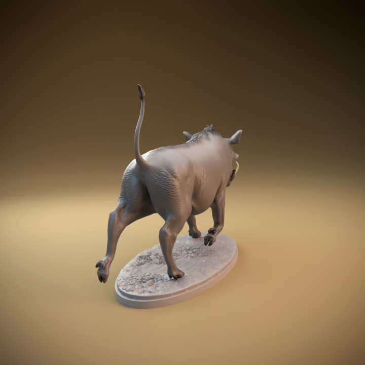 3D Printable Warthog - pre supported by Dino and Dog