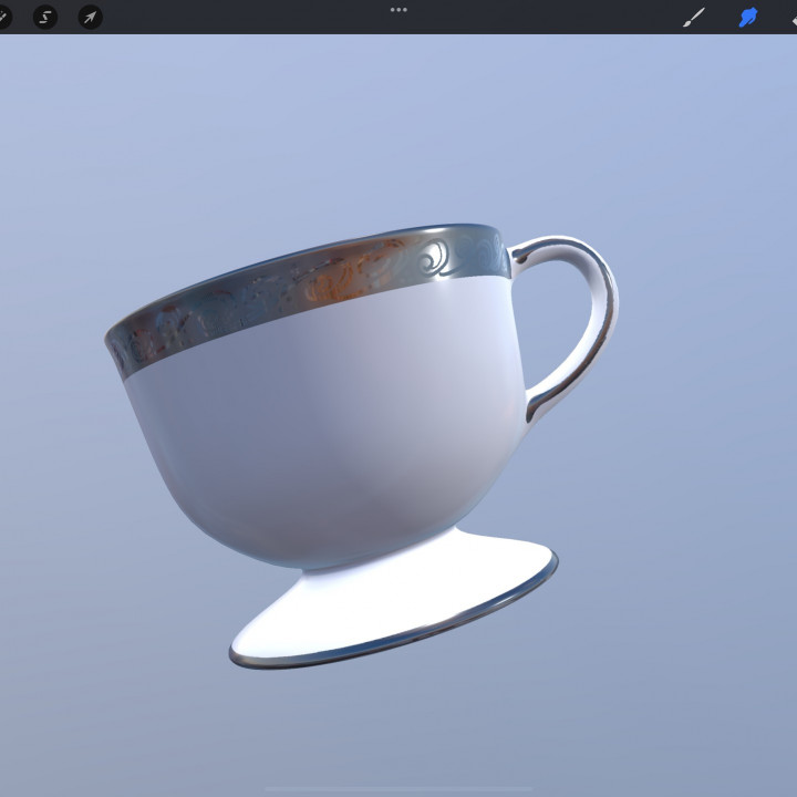 3D Printable Hannibals Teacup UV-unwrapped for texture painting by ...