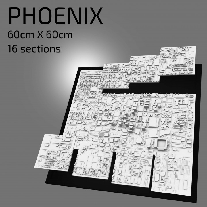 3D Printable 3D Phoenix | Digital Files | 3D STL File | Phoenix 3D Map ...