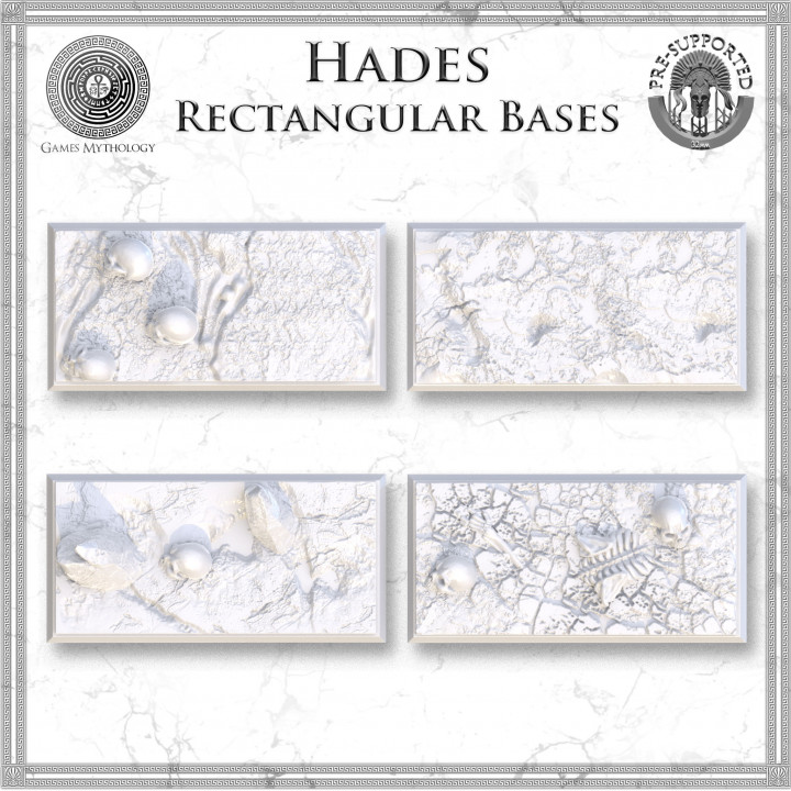 3D Printable Rectangular chaotic 50x25 bases by Games Mythology