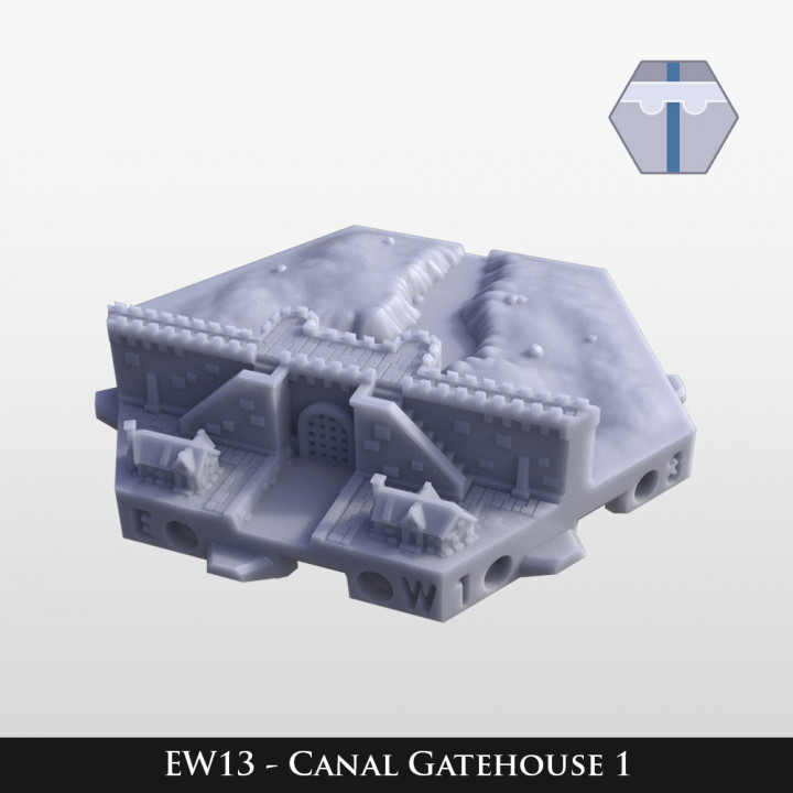 3D Printable Hexton Hills Epic Cities Canals Set 01 by Hexton Hills