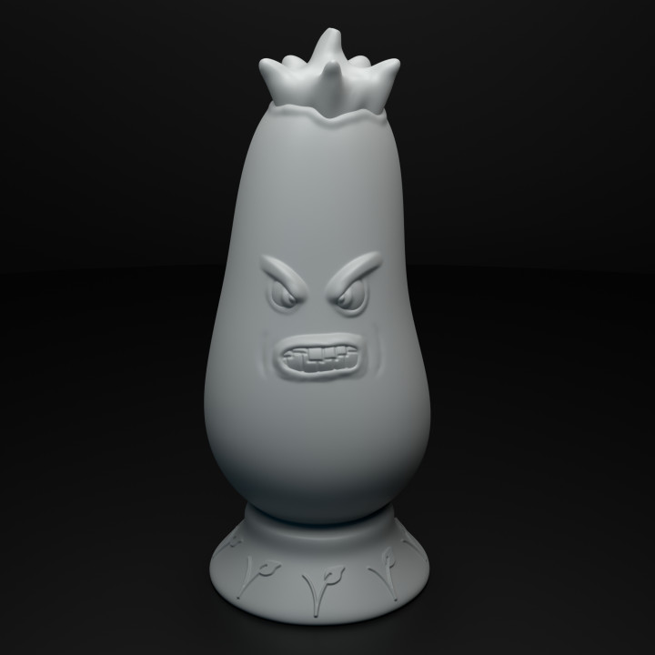 3D Printable Angry vegetables chess pieces set by Dino and Dog
