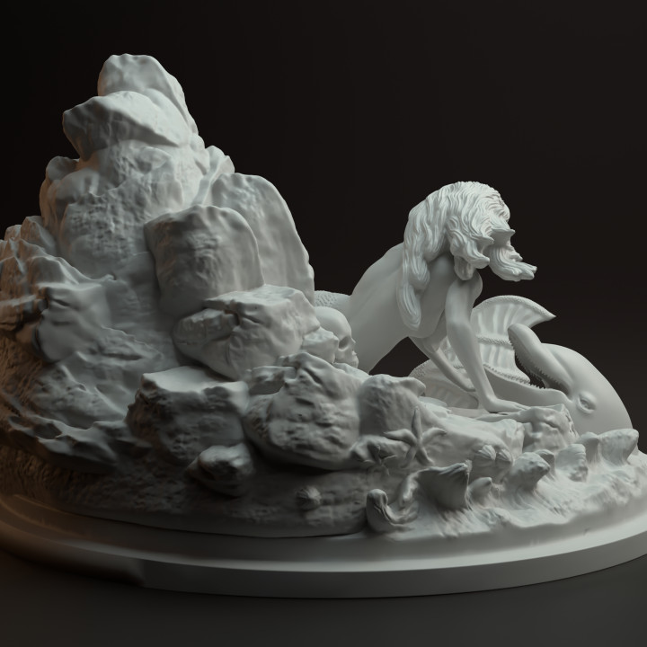 3D Printable Mermaid by Dino and Dog